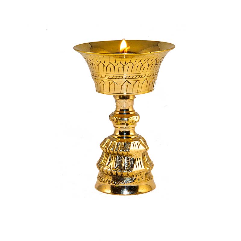Brass Butter Lamp - Tibetan Buddhist Society